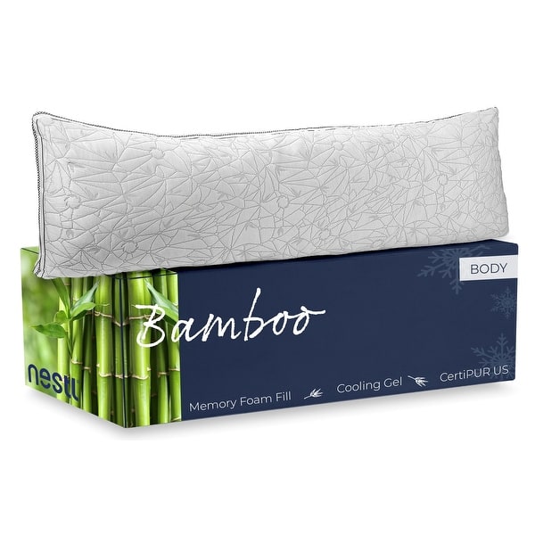 Nestl Gel-Infused Shredded Memory Foam Pillow - CertiPUR US Approved Cooling Pillow Cover - Body ...